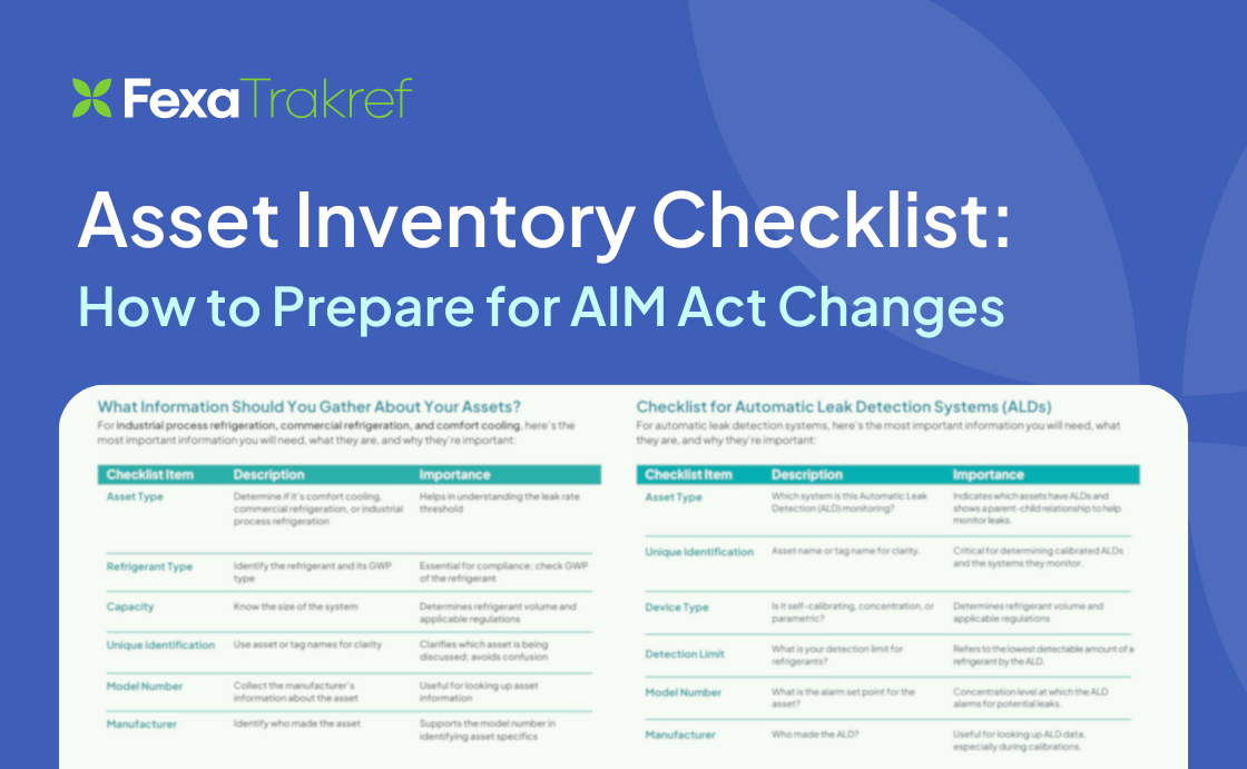 Fexa | White Paper | AIM Act Asset Inventory Checklist